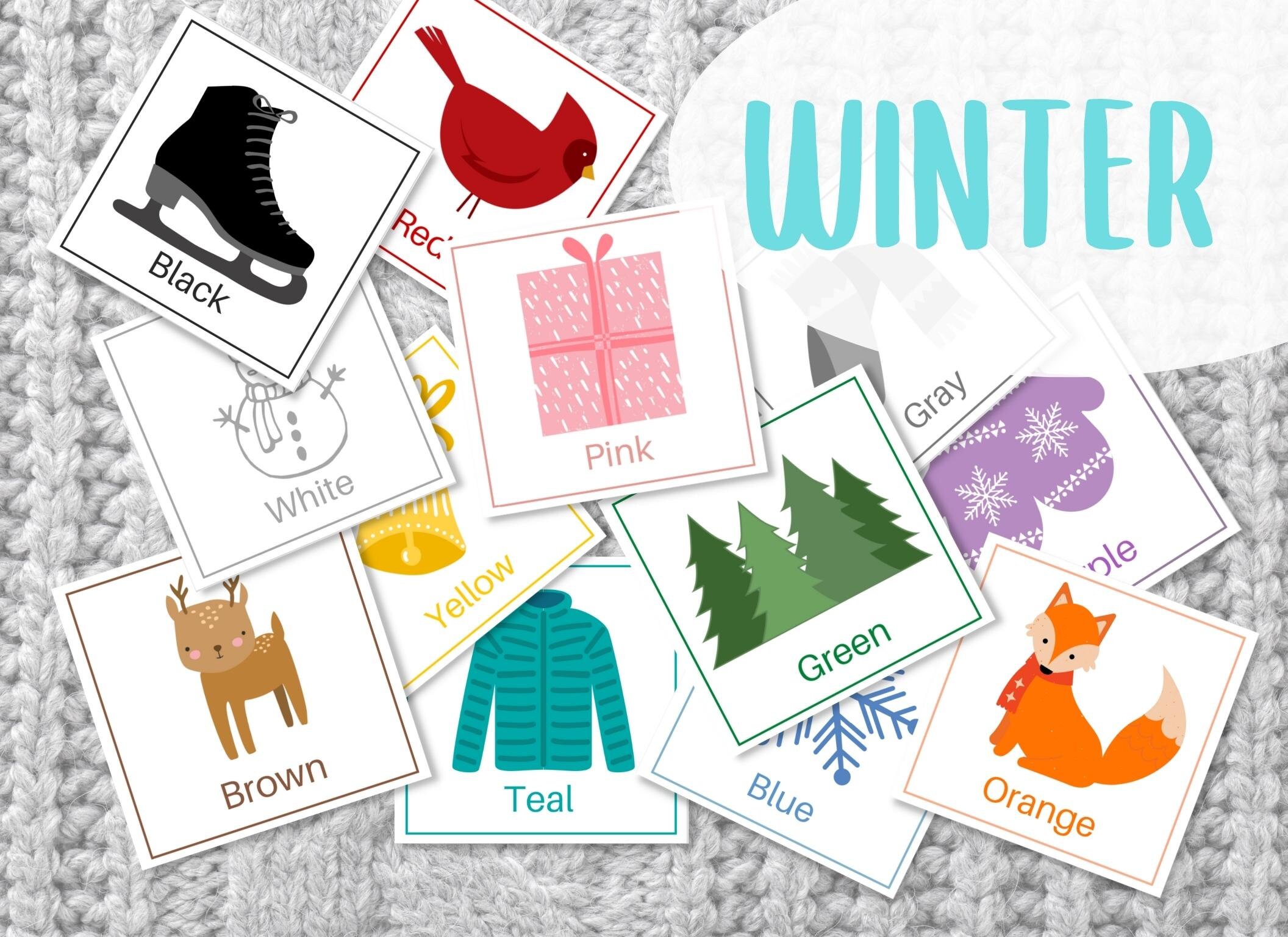 Color Matching Cards Color Flashcards Calendar Time - Etsy