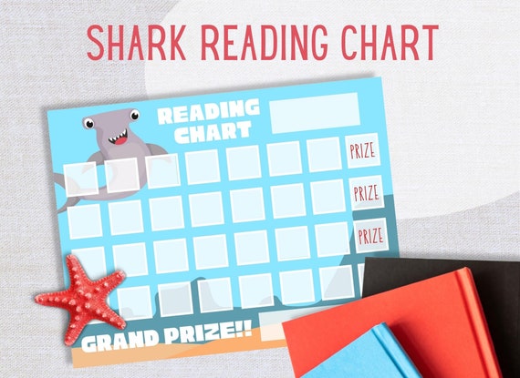Kids Shark Reading Log - Etsy