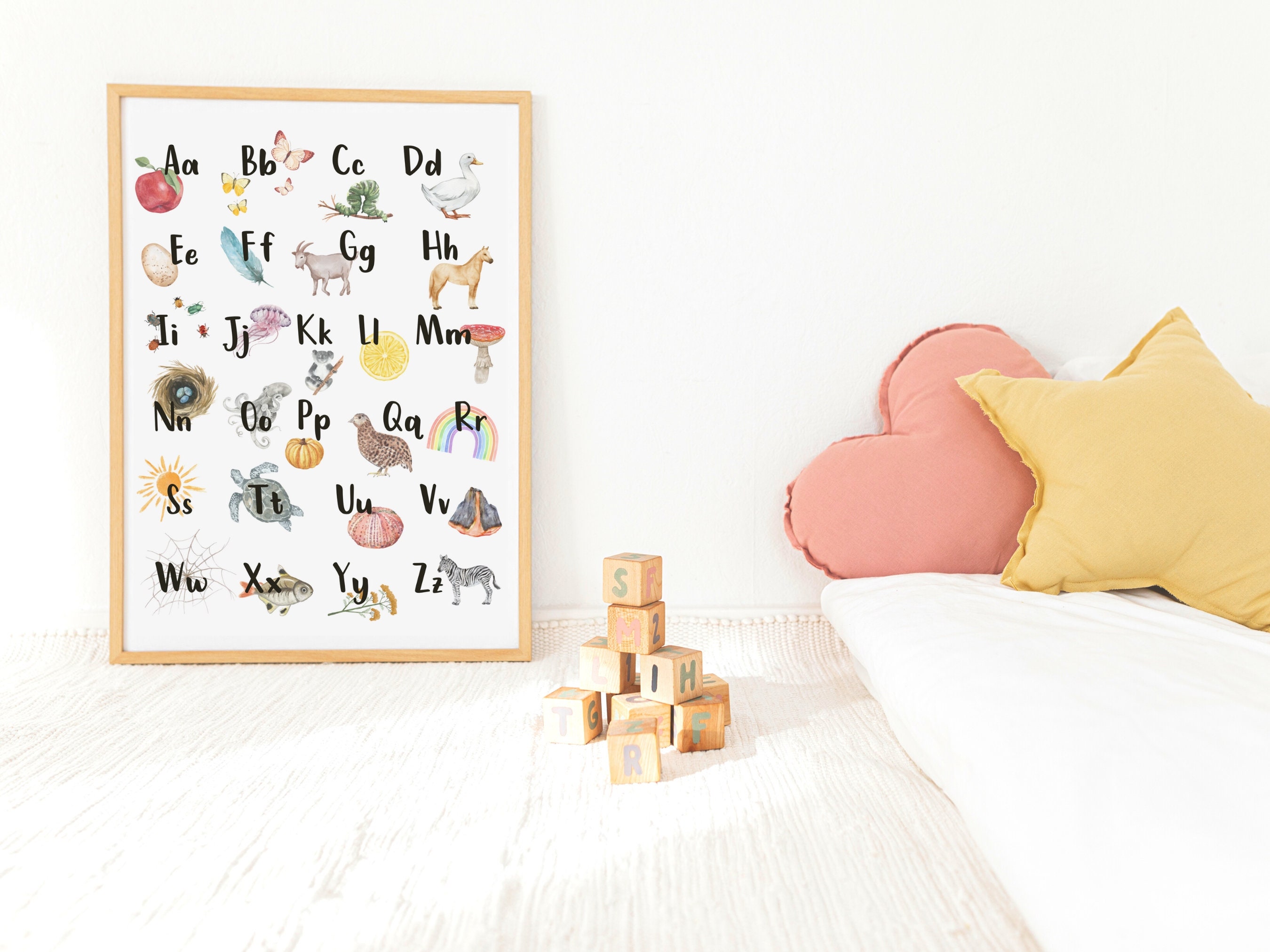 Nature Alphabet Poster, Multiple Sizes, Montessori, Waldorf Style - Etsy