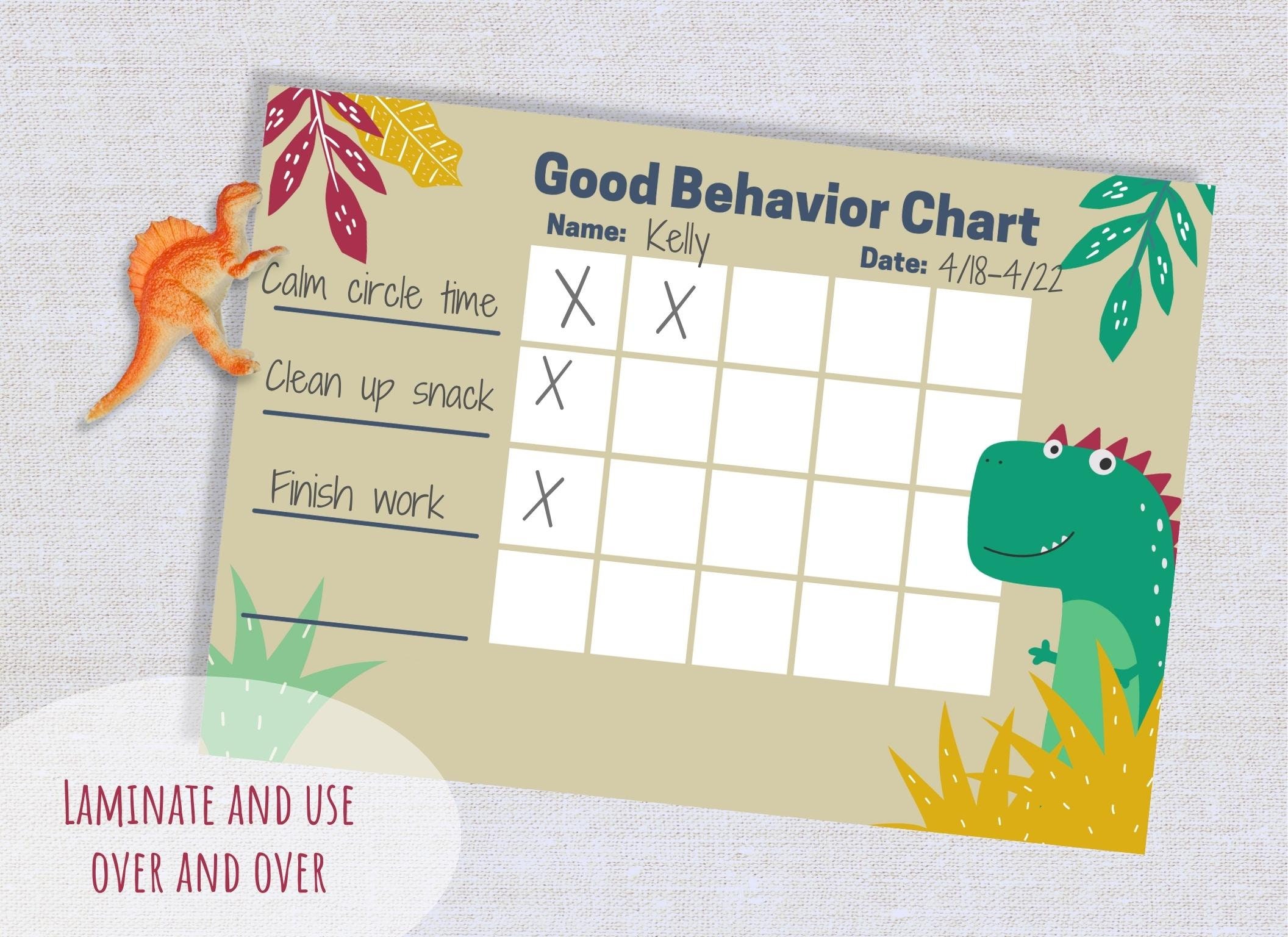 Dinosaur Reward Chart - Etsy