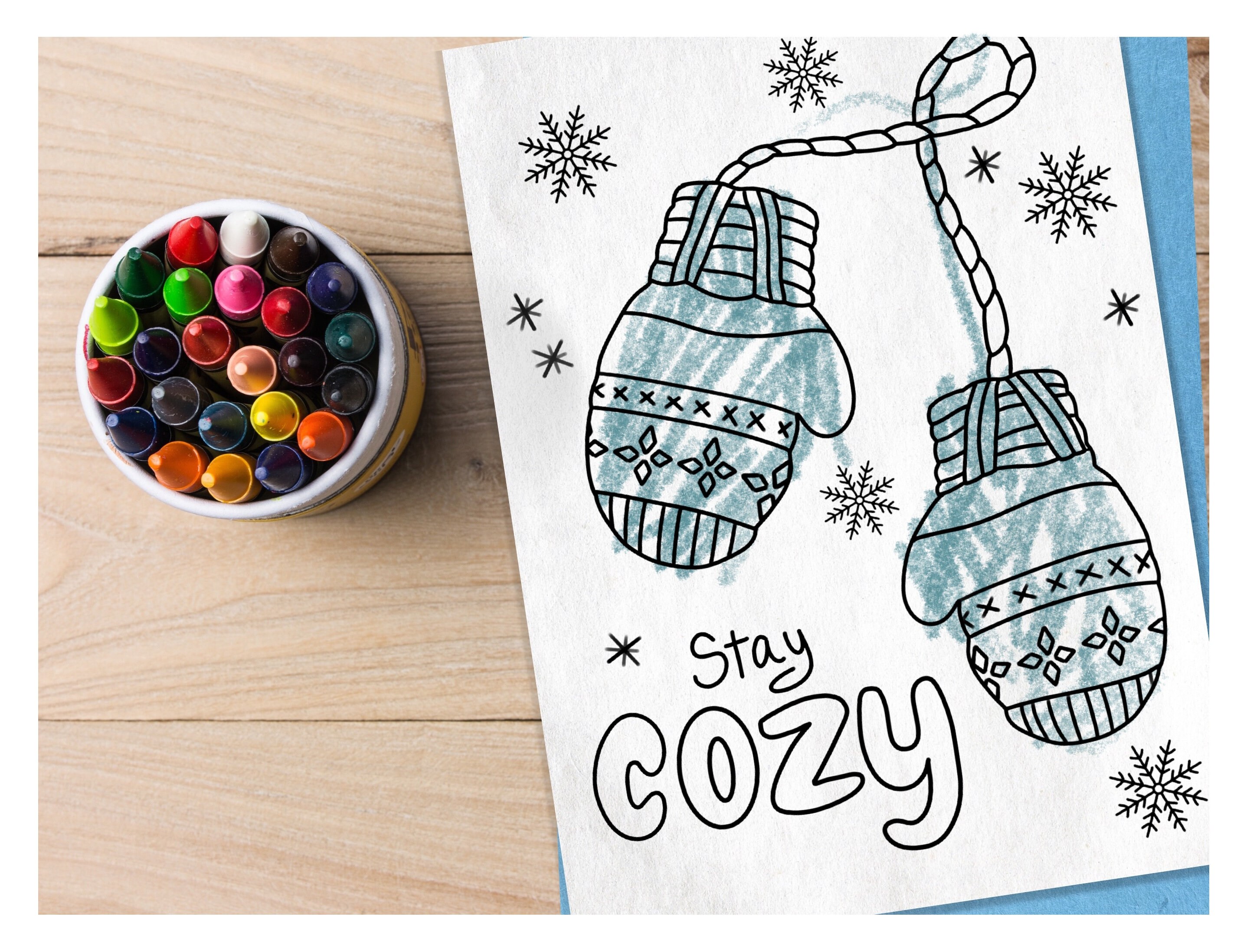 Winter Coloring Pages, Instant Download PDF - Etsy