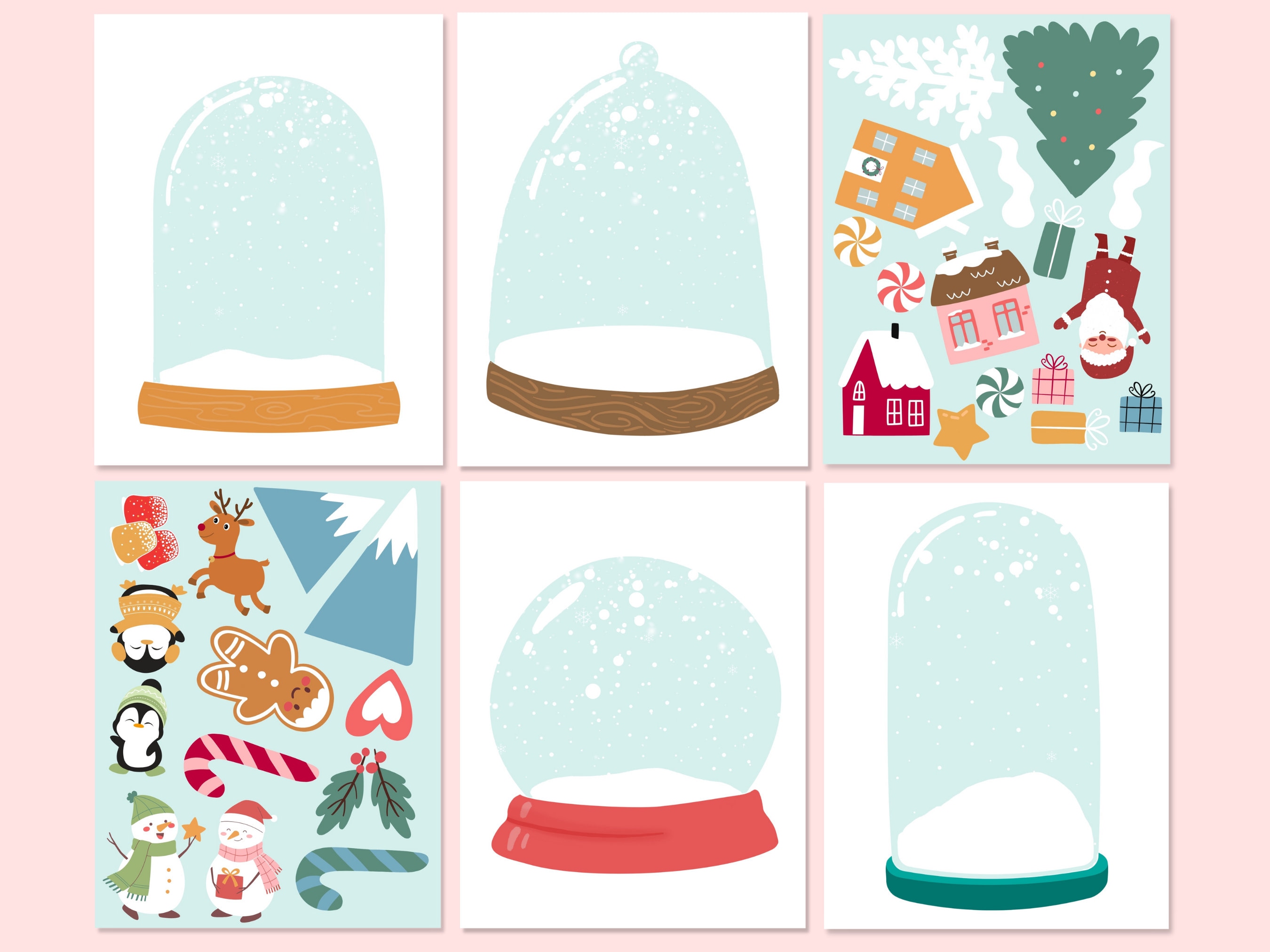 Build a Snow Globe Printable, Snow Globe Activity, Winter Craft - Etsy