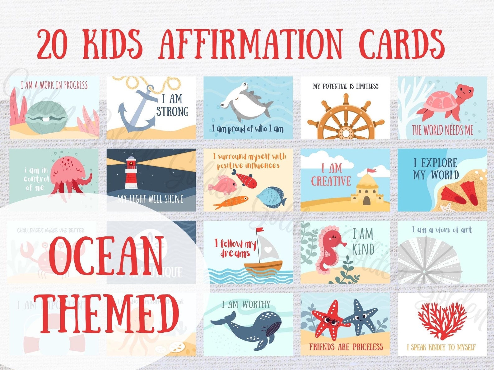 Affirmation Cards for Kids Daily Affirmation Positivity | Etsy