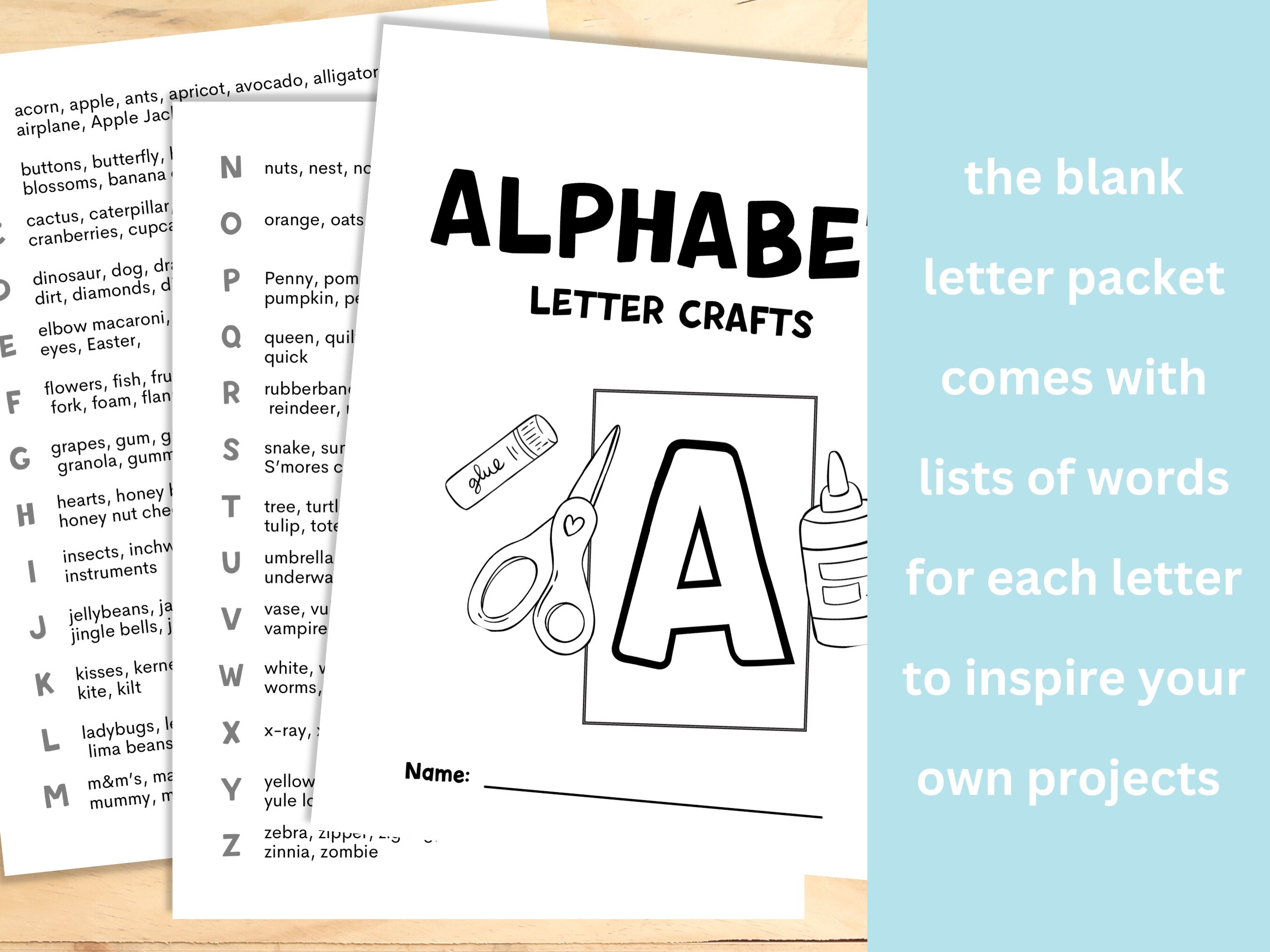 Large Letters for Alphabet Crafts, Guided Letter Activity Sheets Also ...