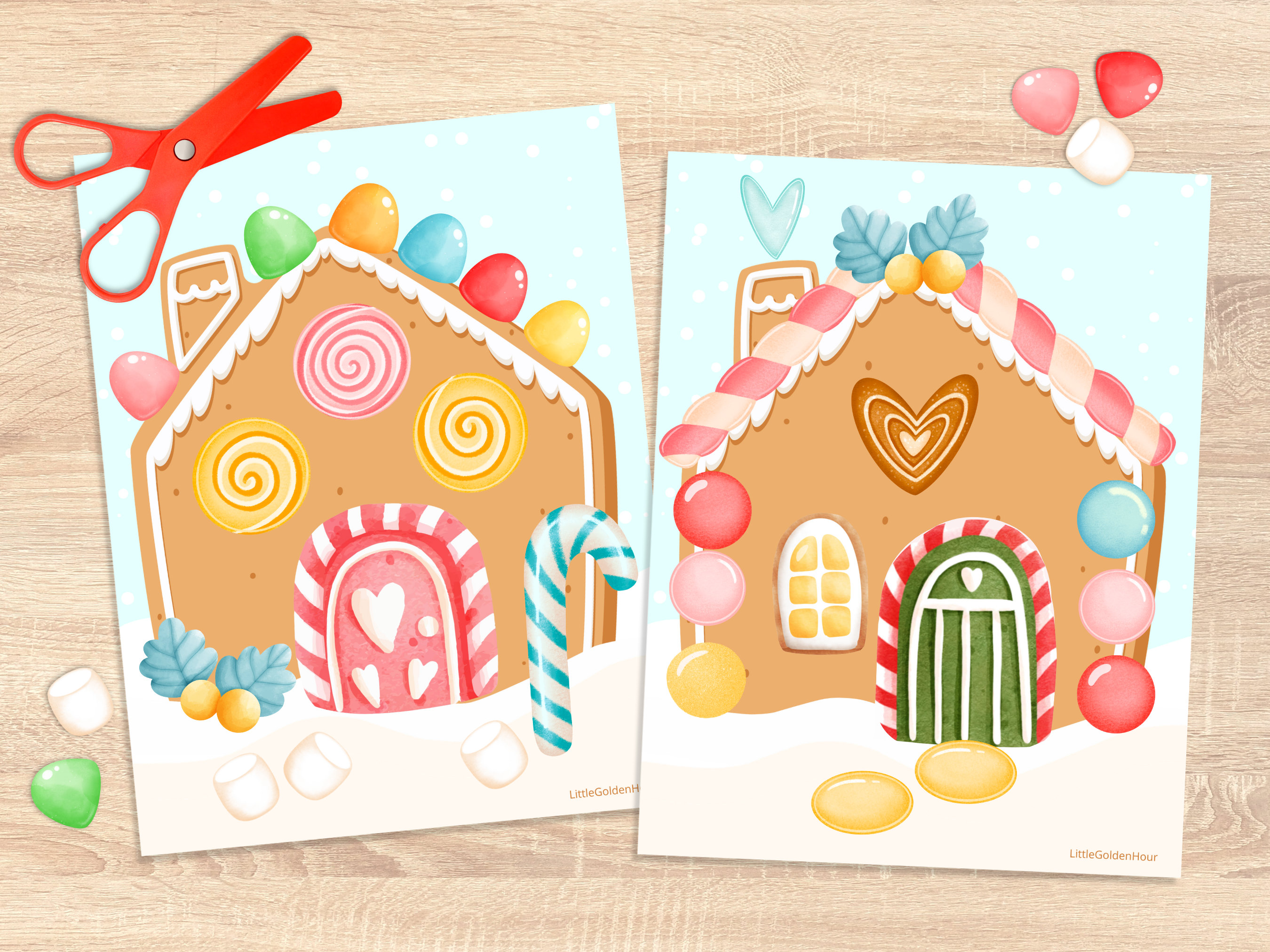 Gingerbread House Craft, Build an Adorable Gingerbread House - Etsy