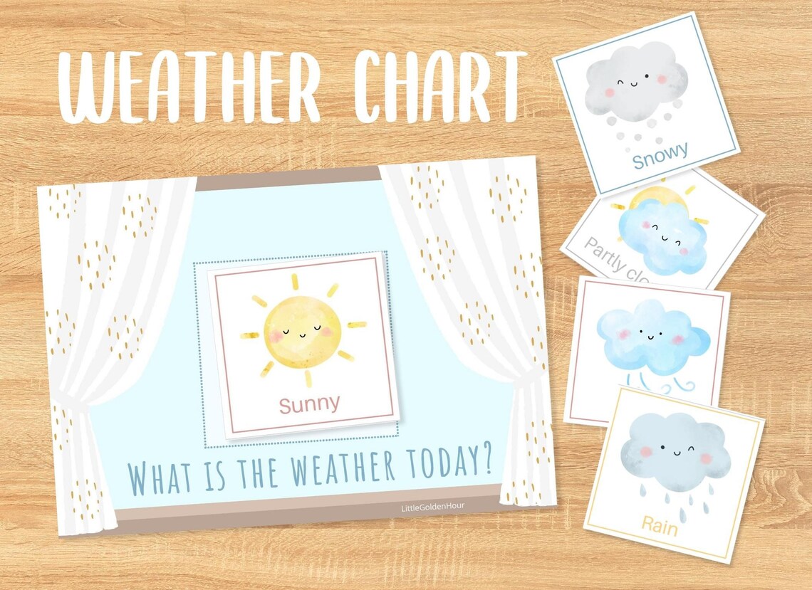 Weather Chart Classroom Weather Cards - Etsy