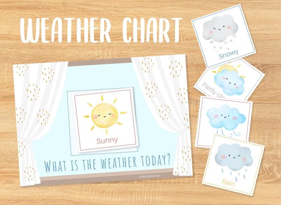 Weather Chart Classroom Weather Cards - Etsy Australia