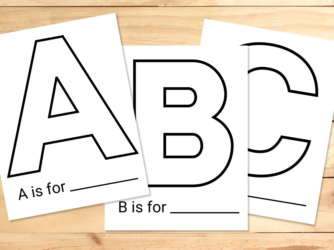 Large Letters for Alphabet Crafts, Guided Letter Activity Sheets Also ...