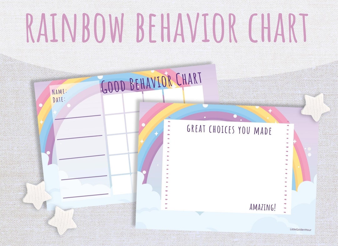 Rainbow Reward Chart - Etsy
