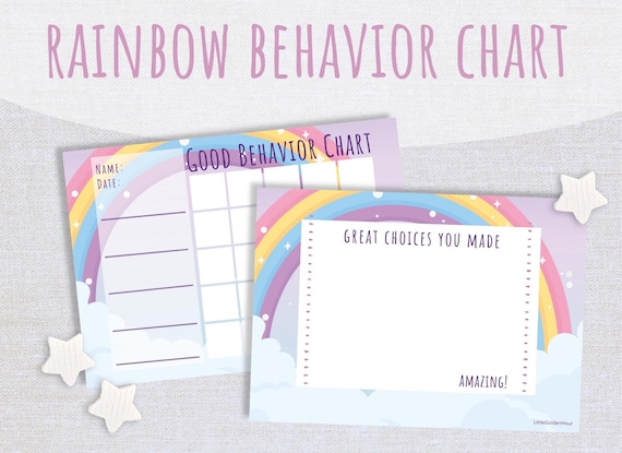 Rainbow Reward Chart | Etsy