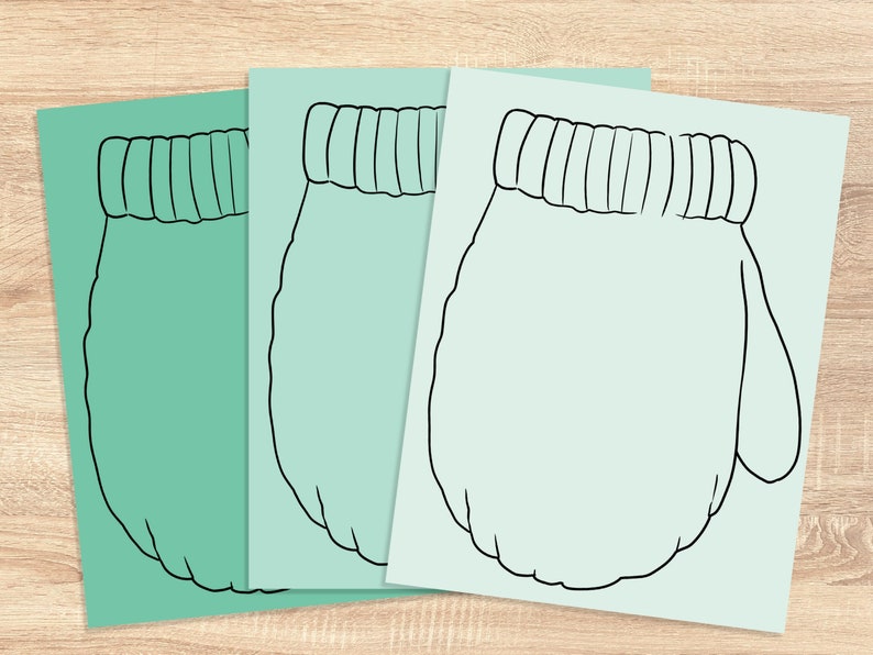 Mitten Outline, Ornament, Winter Coloring Page - Etsy