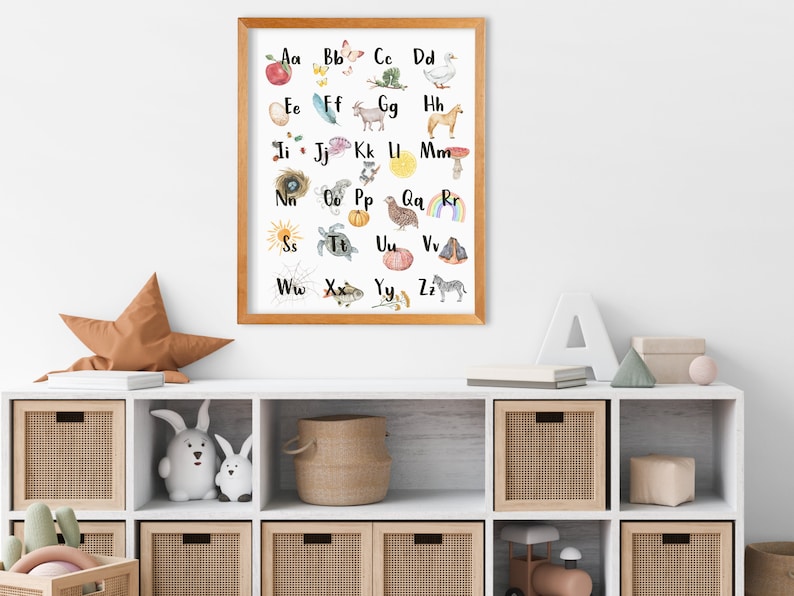 Nature Alphabet Poster, Multiple Sizes, Montessori, Waldorf Style - Etsy