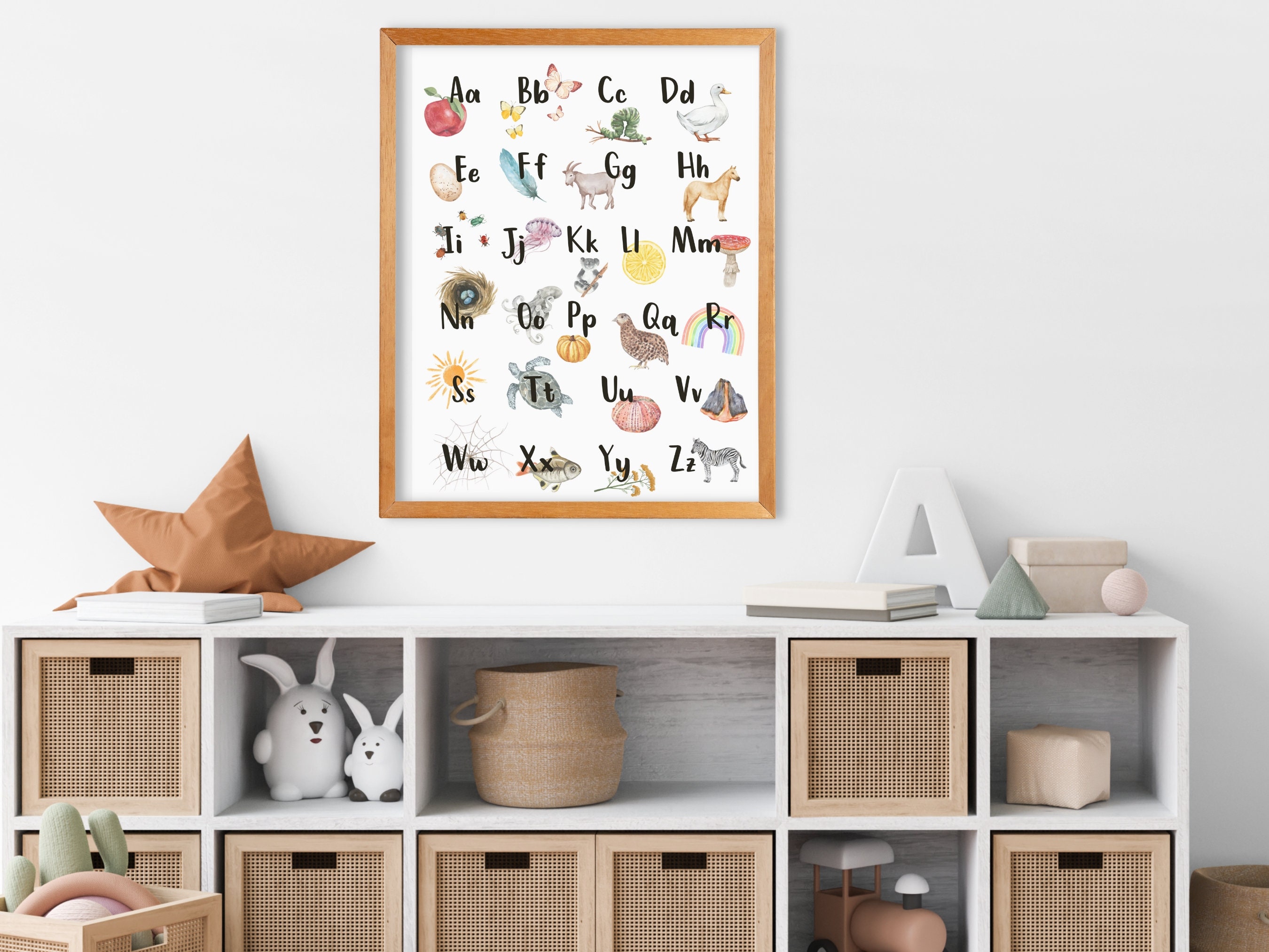 Nature Alphabet Poster, Multiple Sizes, Montessori, Waldorf Style - Etsy