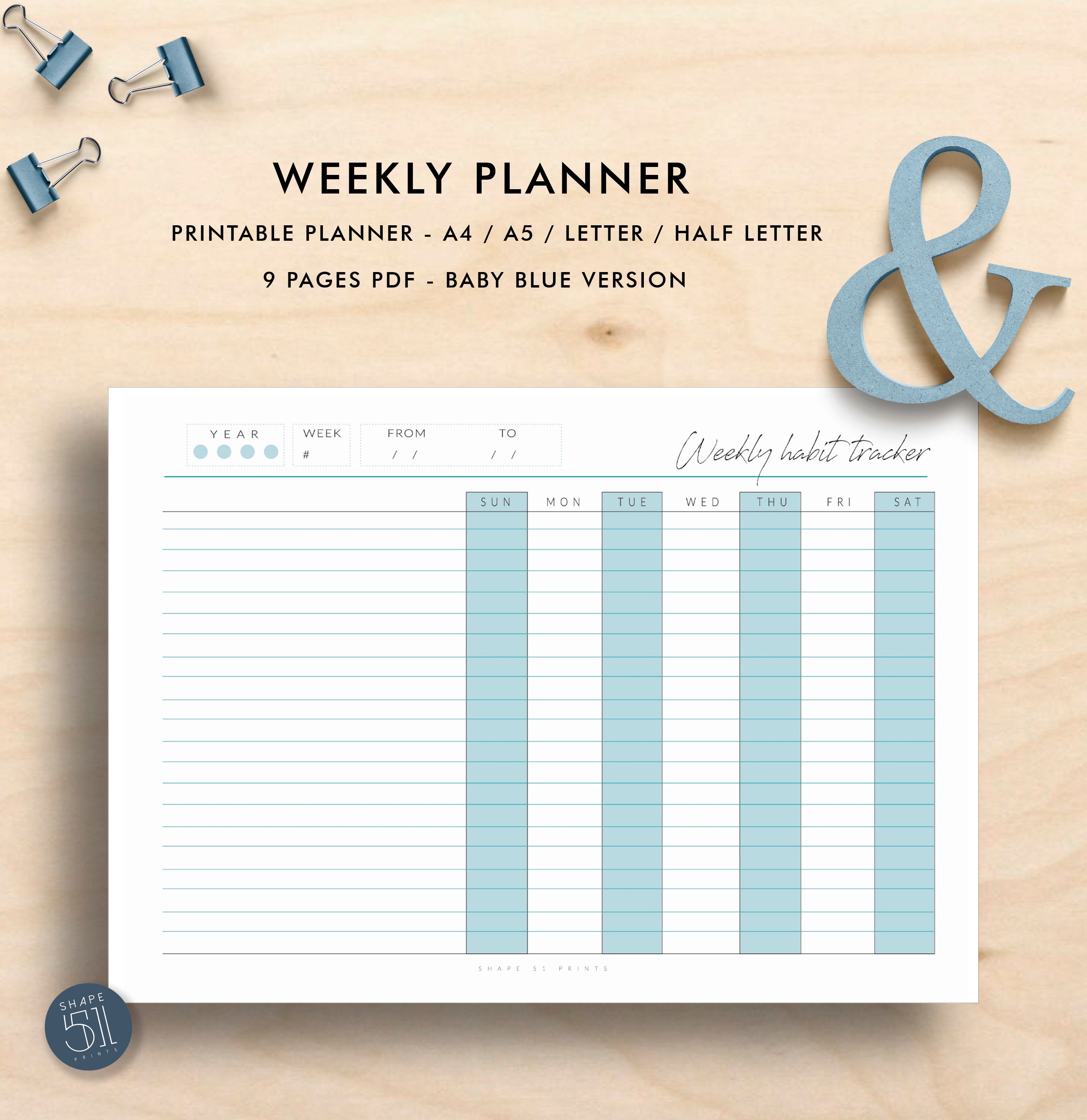 Printable Planner Pages Weekly Planner Printable Notes - Etsy
