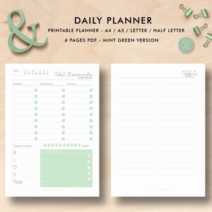 Printable Planner Pages, Daily Planner, Printable Notes, Planner ...