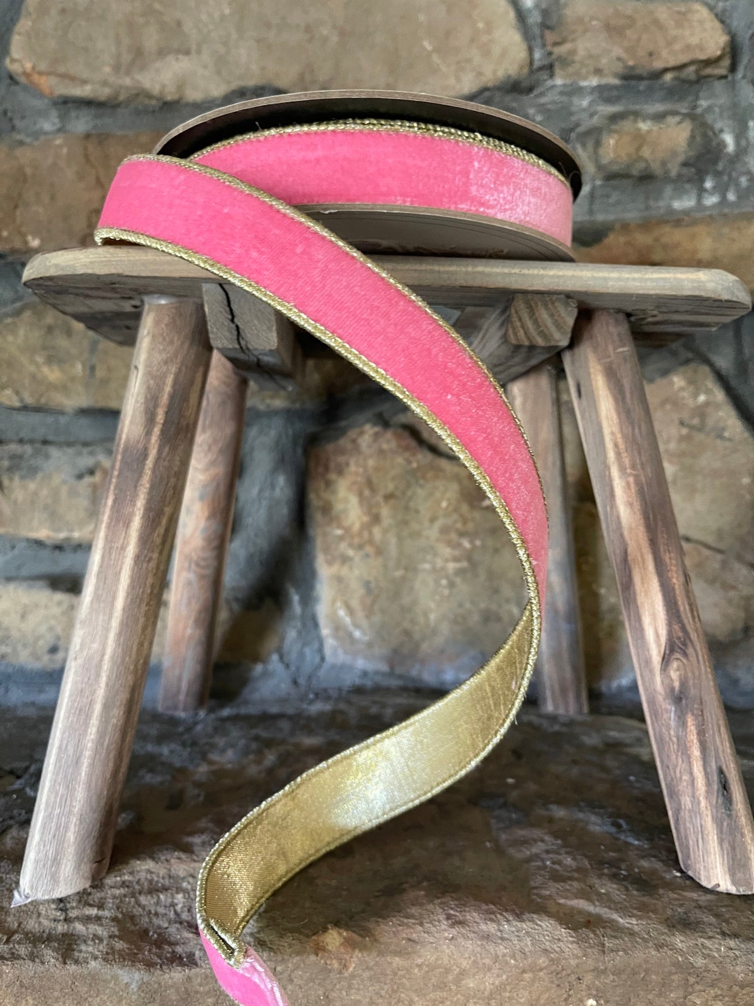 1 Inch Ribbon, 10 YARD ROLL, Dstevens Ribbon, Soft Pink Lemonade Velvet ...