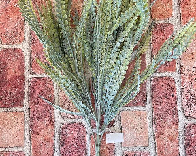 Frosted Button Fern Bush, Bead Grass Fern, Artificial Fern Bush ...