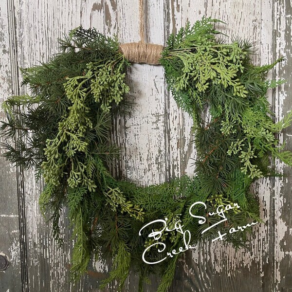 Cedar Wreath - Etsy