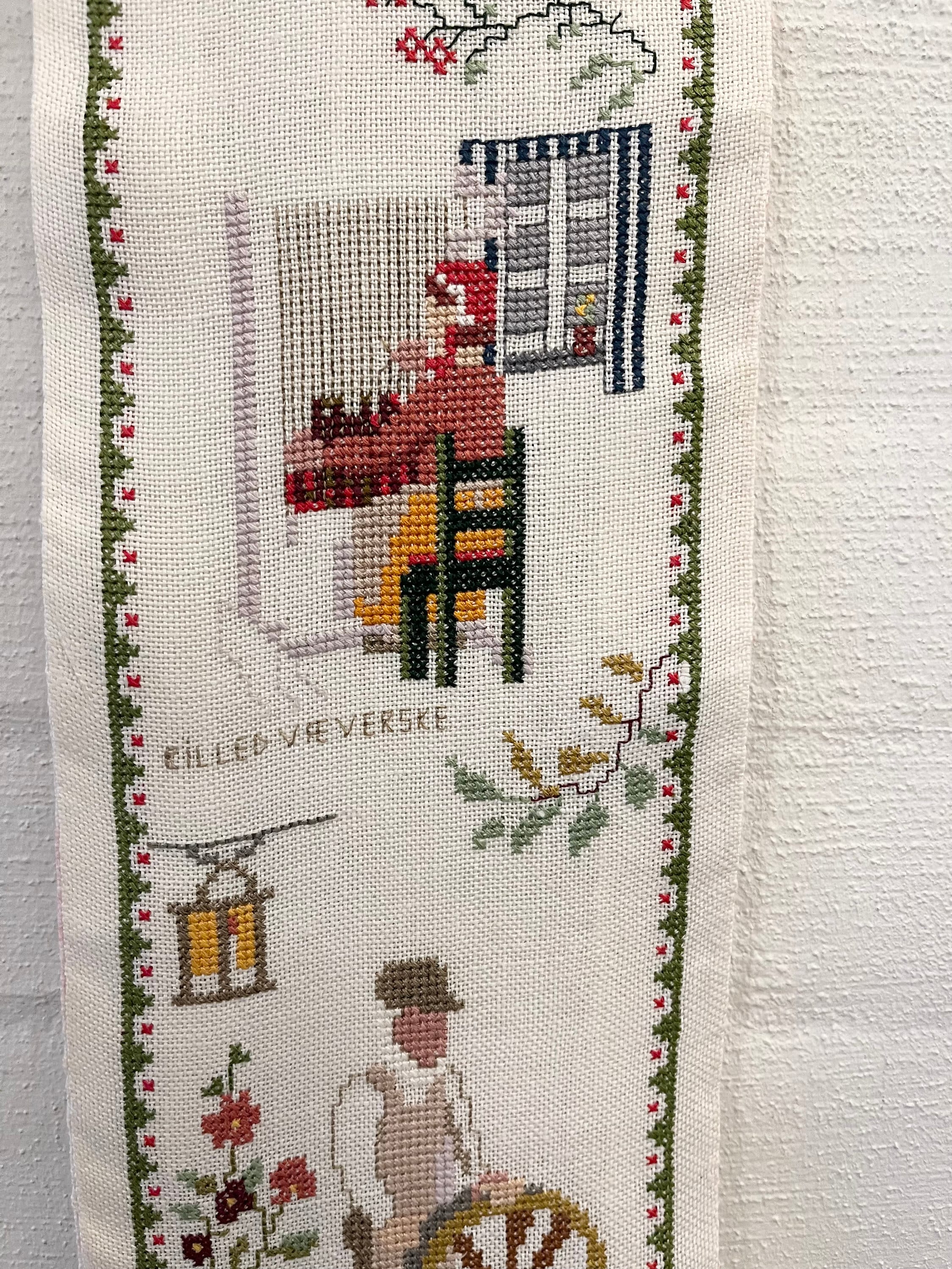 Danish Cross Stitch Tapestry, Handmade With Old Handcrafts, Danish ...