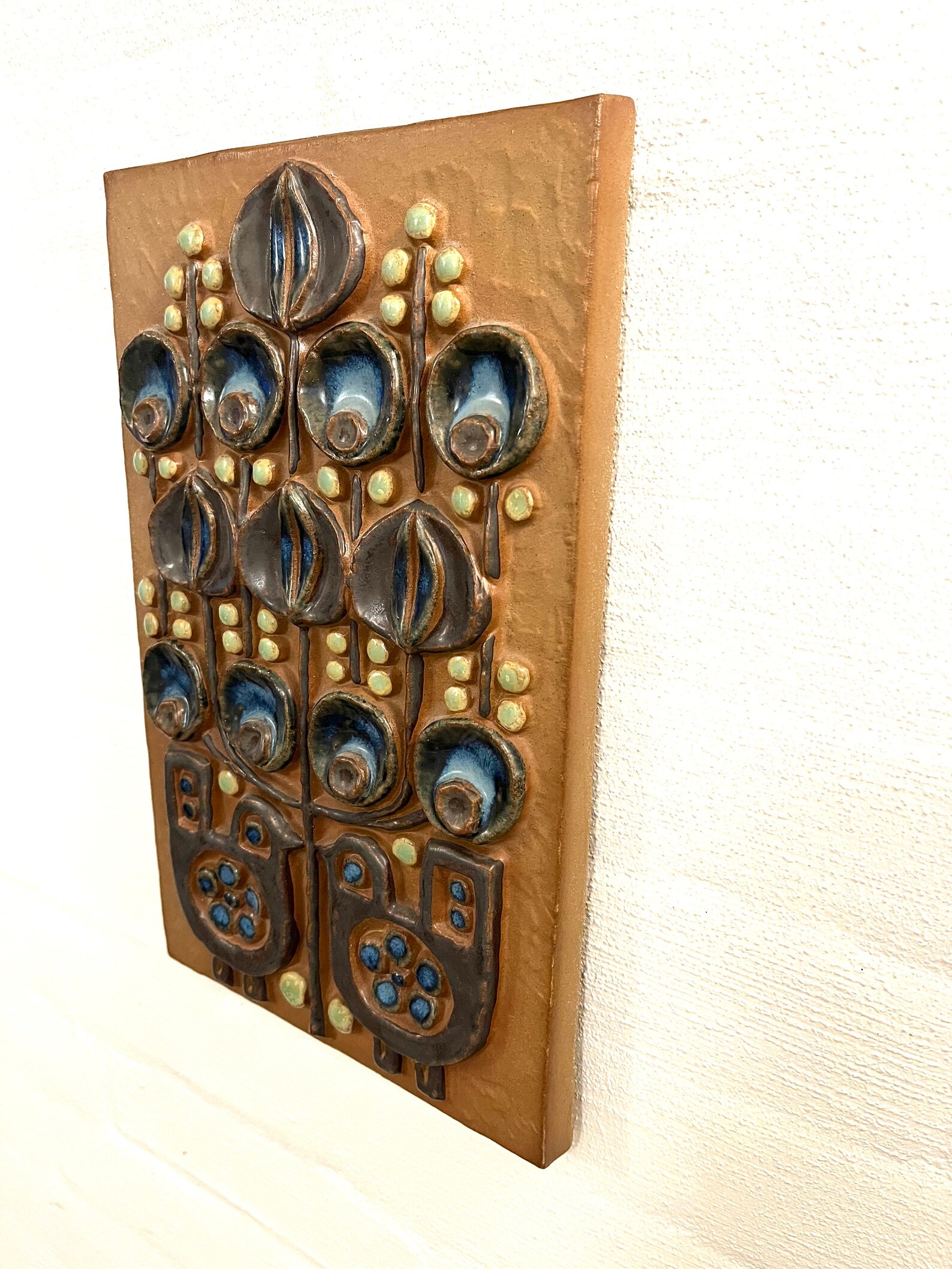 Marianne Starck Ceramic Wall Plate, Large EXTREMELY Rare Ceramic Wall ...