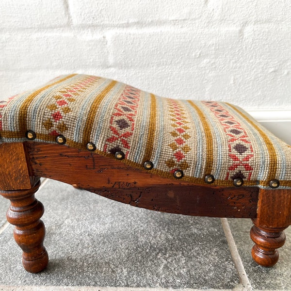 Antique Footstool - Etsy
