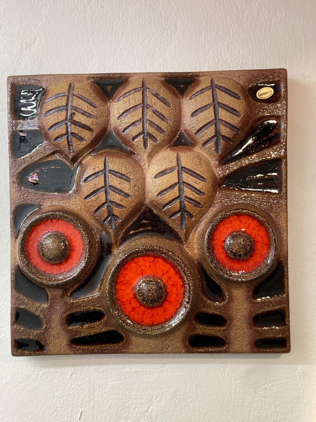 Søholm Ceramic Wall Plate, XL MINT Noomi Backhausen Plaque, Danish Fall ...