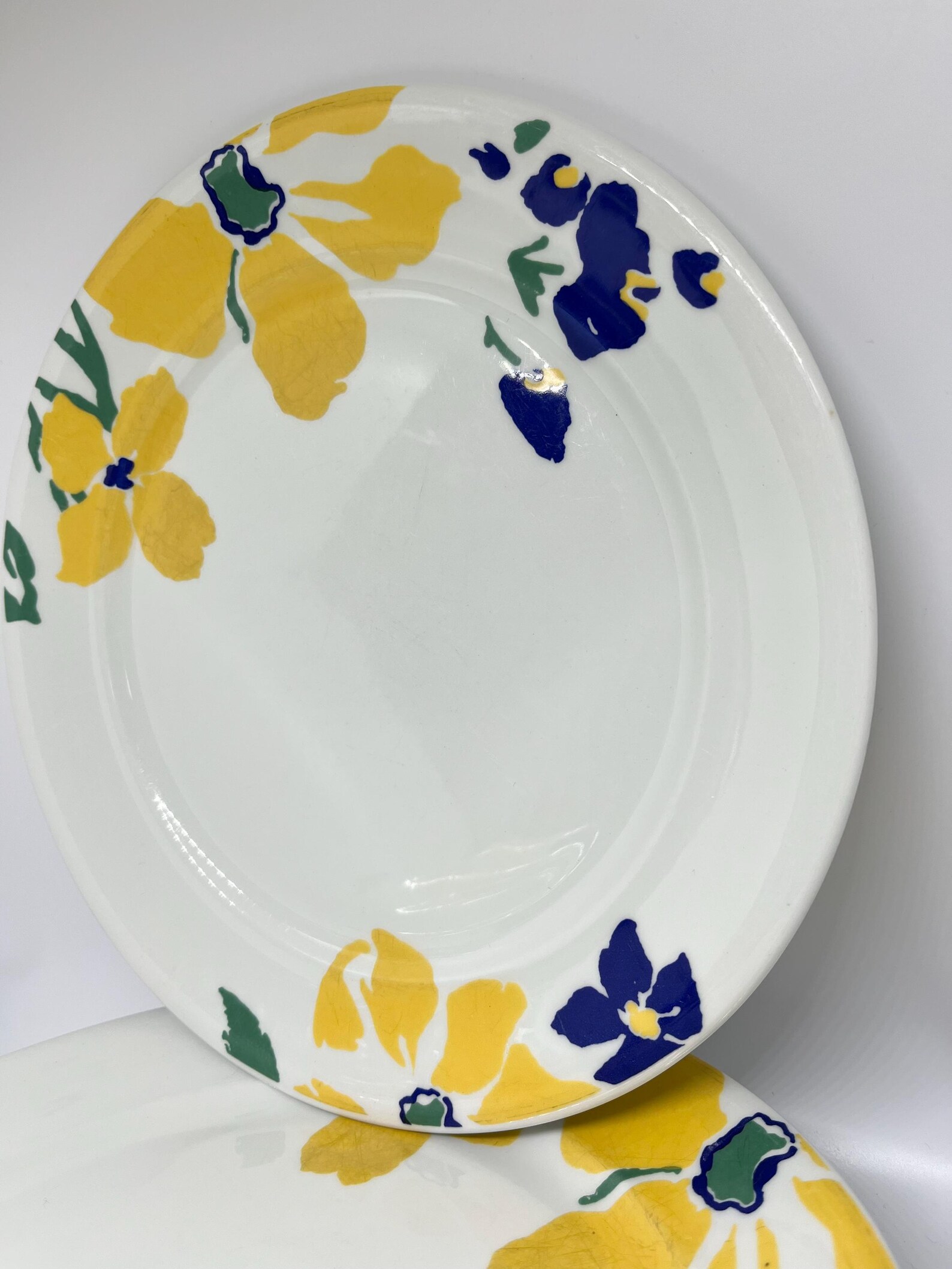 Figgjo Plates, Set of 7 VERY RARE Figgjo Floral Design LARGE Diner ...