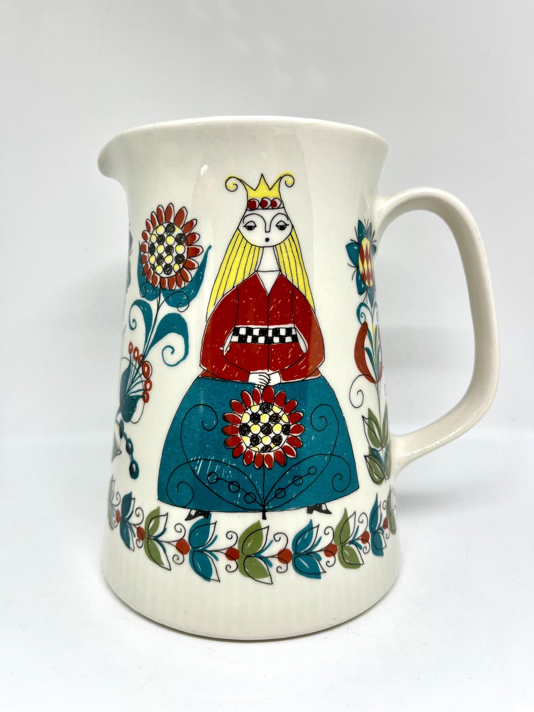 Figgjo Saga Pitcher, Large Saga Porcelain Pitcher/ Jug, Designed by ...