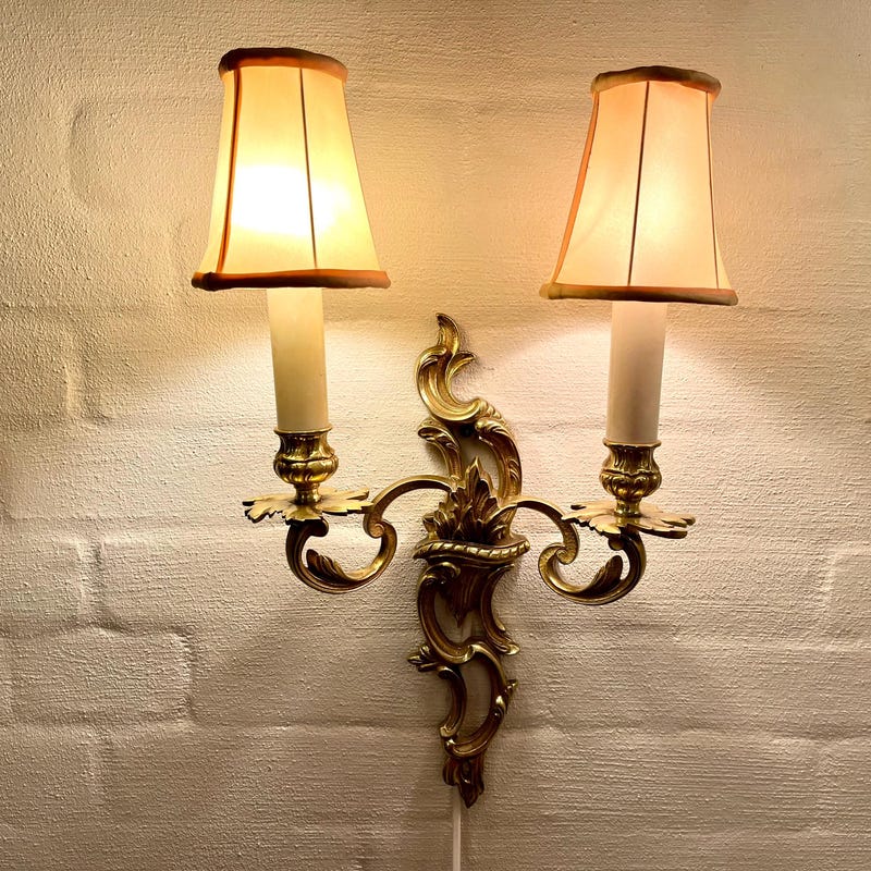 Antique Brass Wall Sconce - Etsy