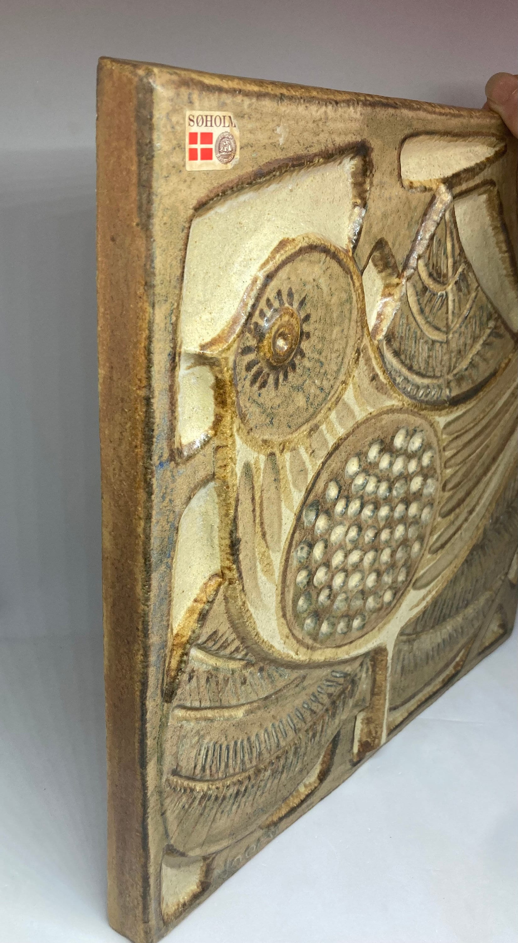 Soholm Plaque, UNIQUE Large Ceramic Wall Plate Bird Motif 3591, Noomi ...