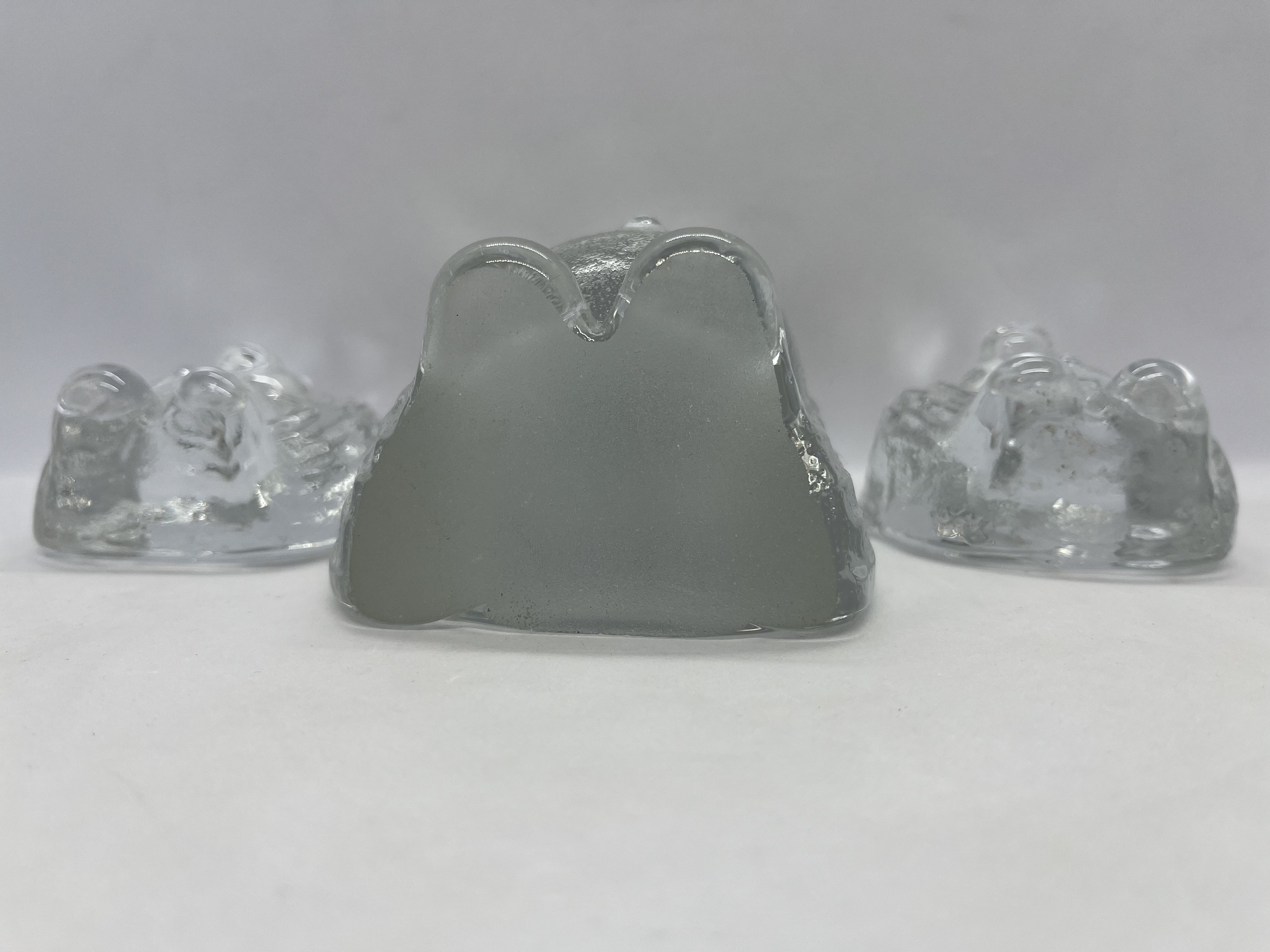 Bergdala Troll Family Heavy Glass, Vintage Glass Troll Sculptures ...