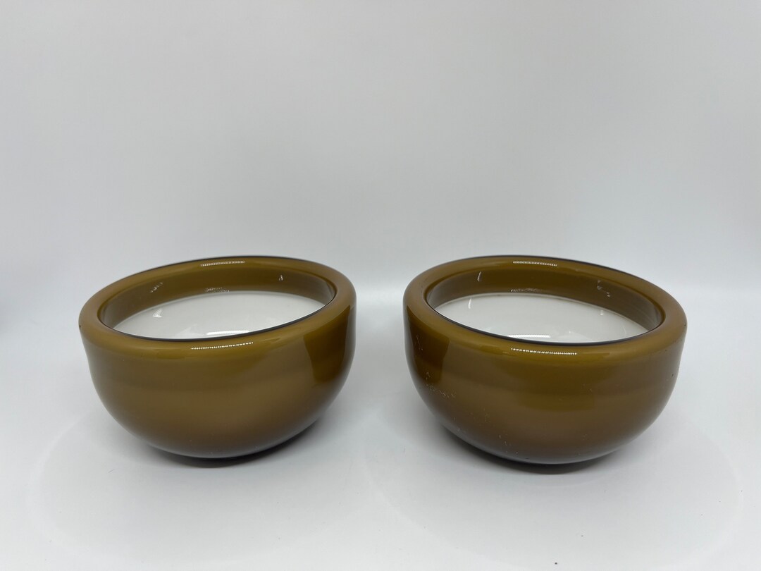 Holmegaard Palet Rare Set of Two Small Toffee Colored Bowls, Vintage ...