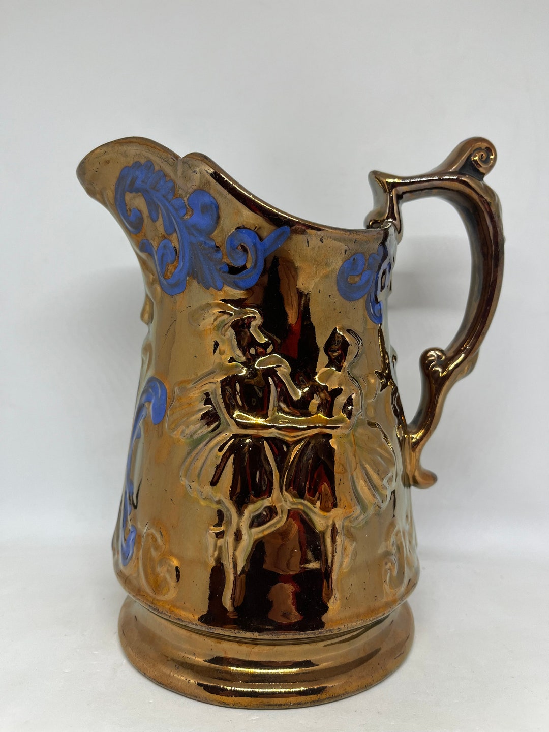 Lustre Jug Gold, Antique Lustre Ware With the Rare Gold Glaze Jug, MINT ...