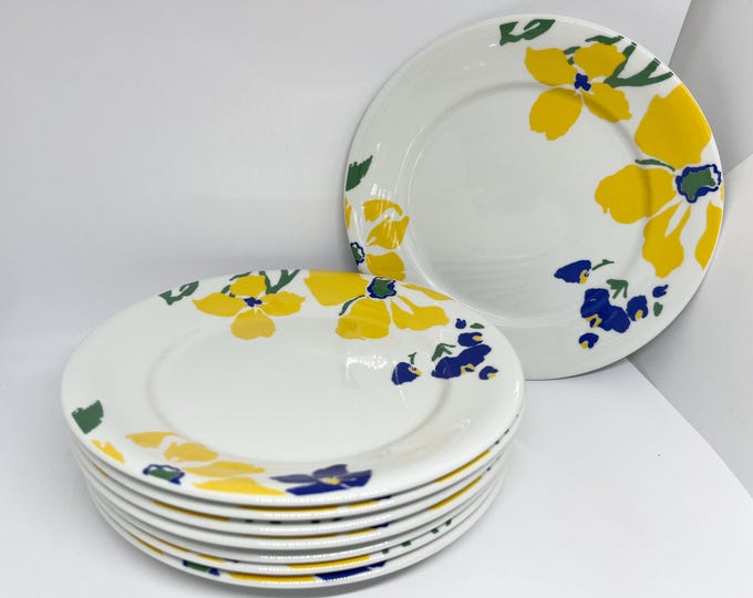 Figgjo Plates, Set of 8 VERY RARE Figgjo Floral Design Lunch/dessert ...
