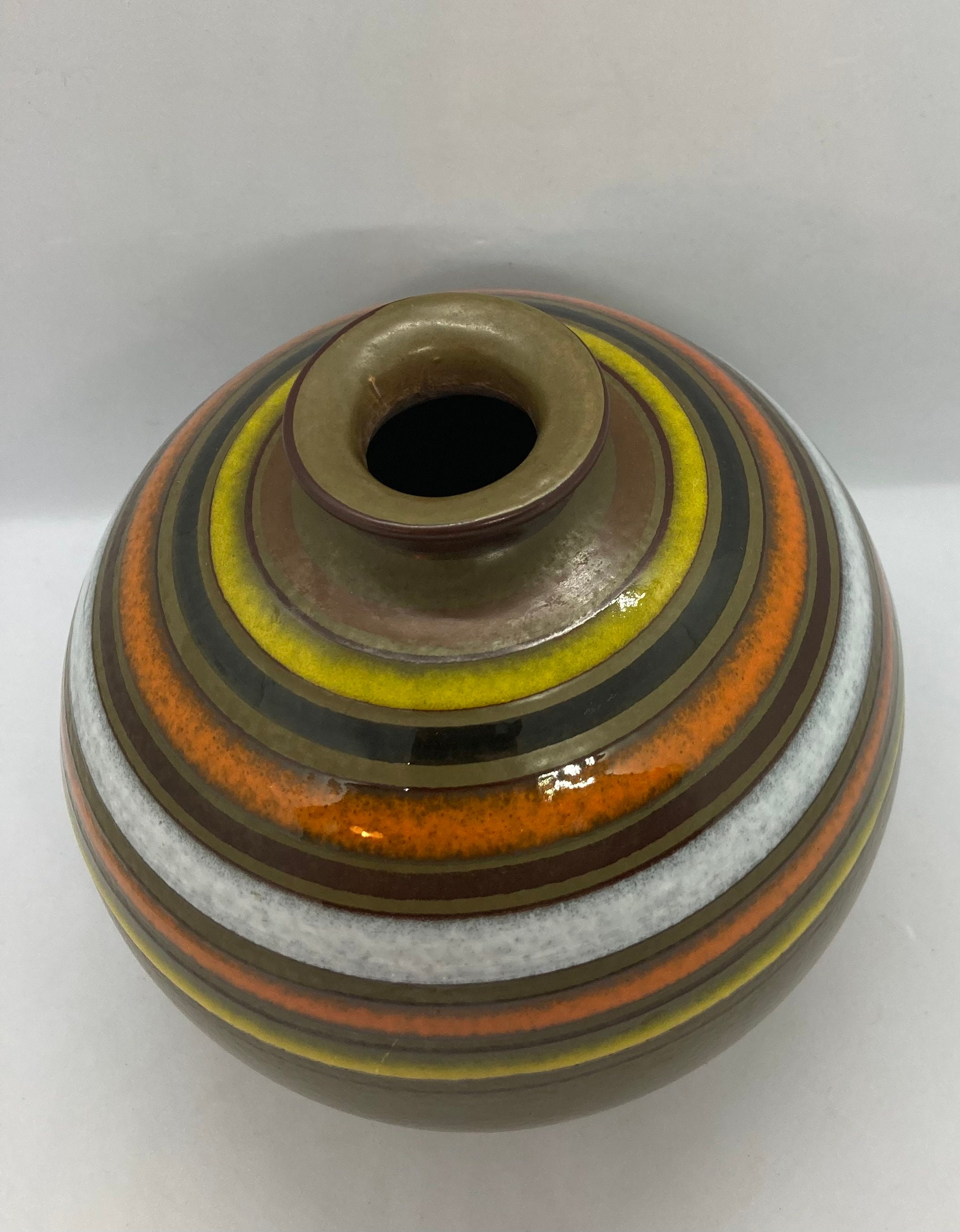 Bitossi Ball Vase Fascie Colorate Aldo Londi Vintage Italian - Etsy