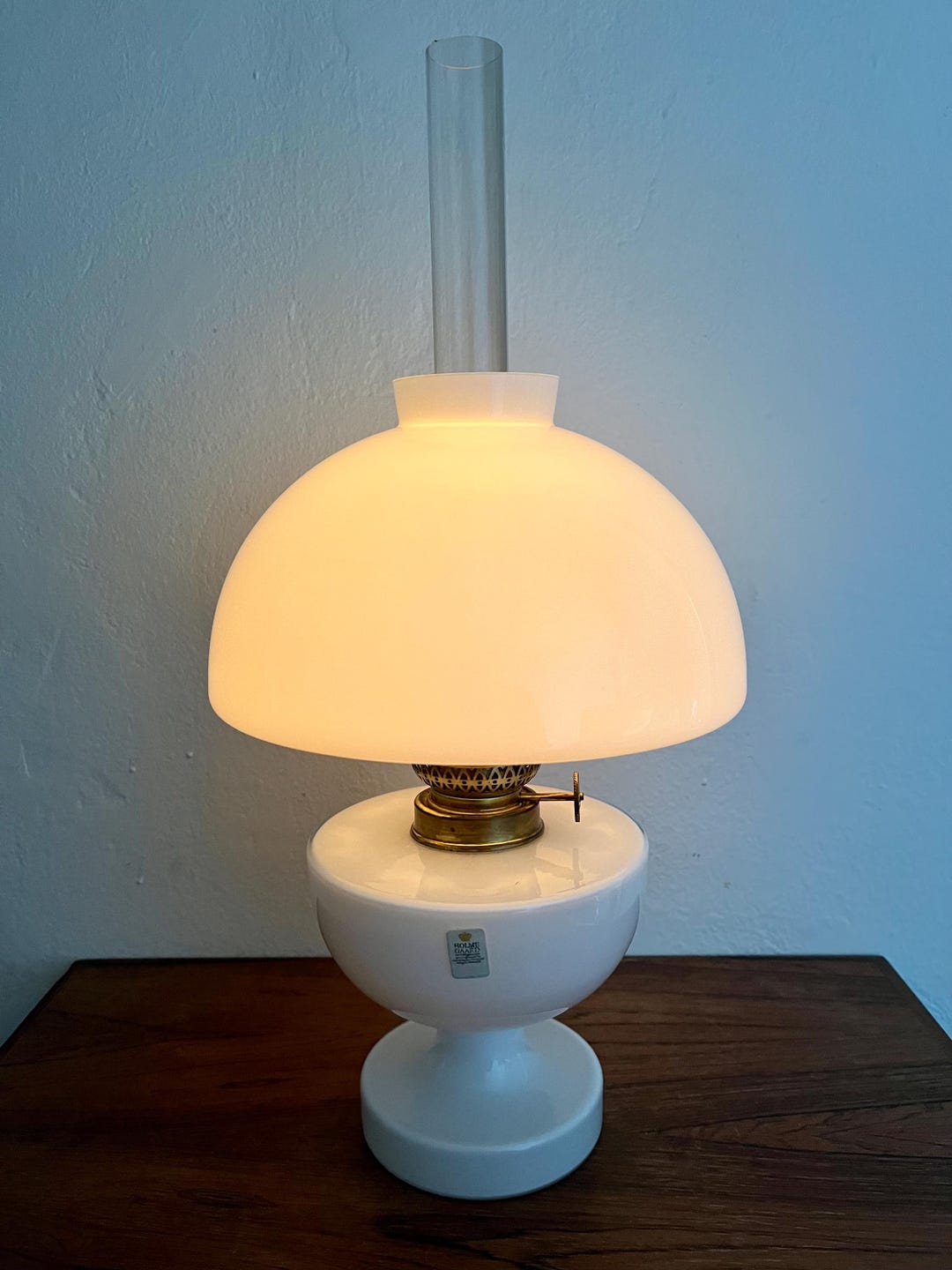 Holmegaard Glass Lamp, "victoria" Kerosene Lamp Designed by Michael ...