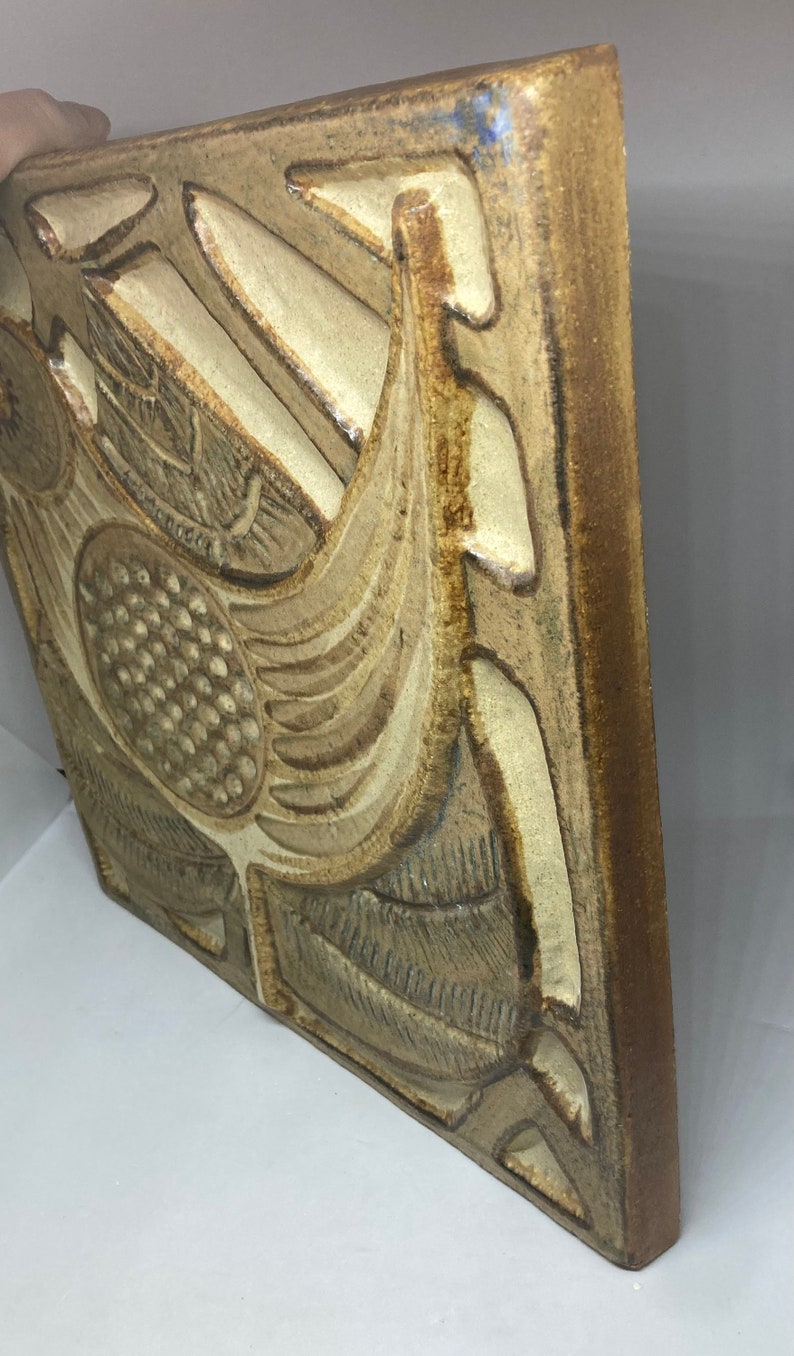 Soholm Plaque, UNIQUE Large Ceramic Wall Plate Bird Motif 3591, Noomi ...