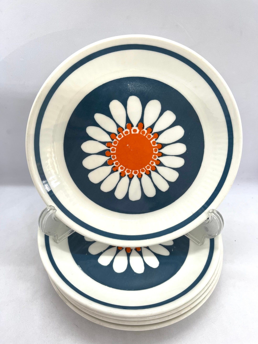 Figgjo Daisy Cake Plates, Set of Five 17 Cm Cake / Breakfast/ Dessert ...