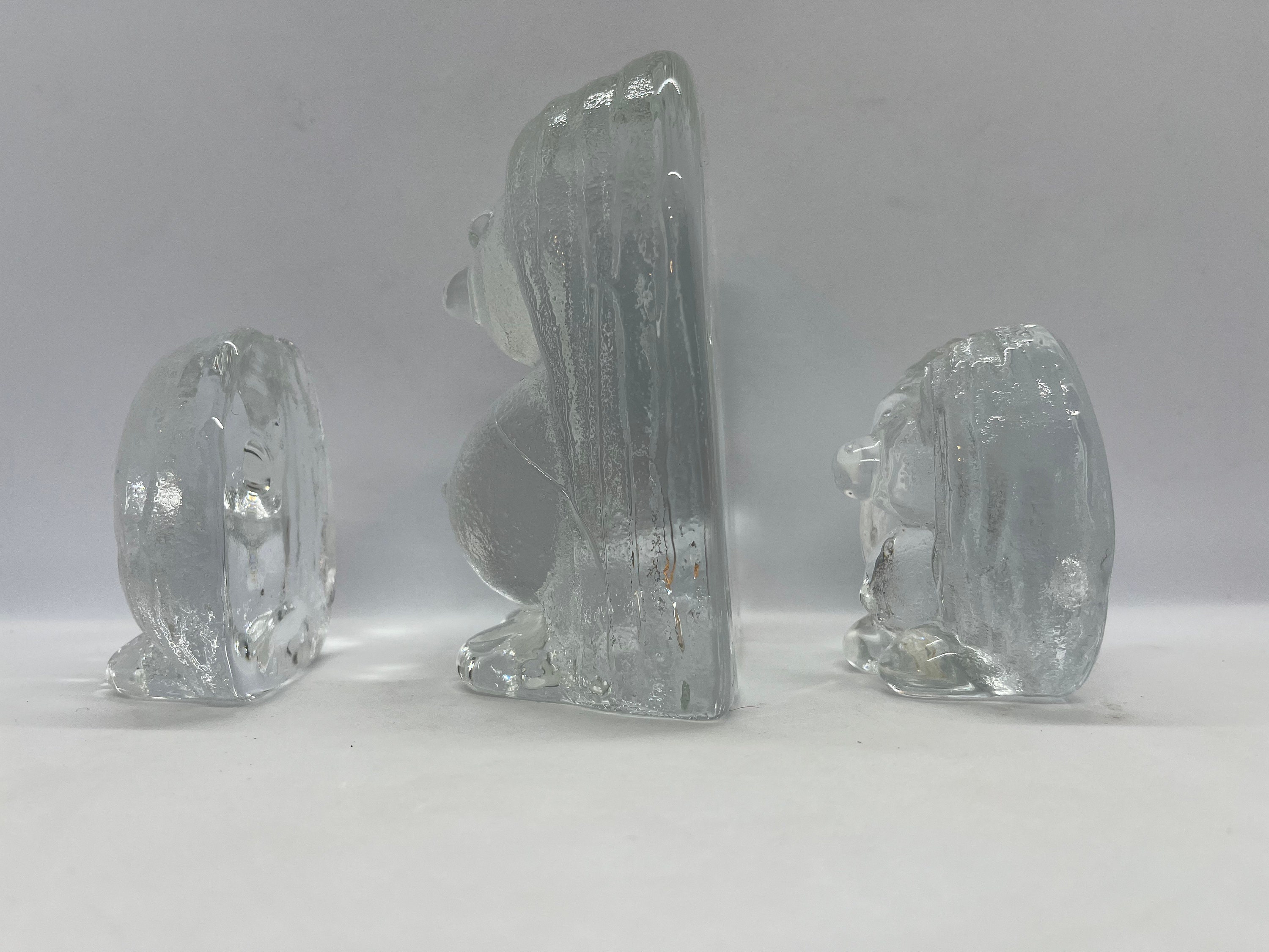 Bergdala Troll Family Heavy Glass, Vintage Glass Troll Sculptures ...