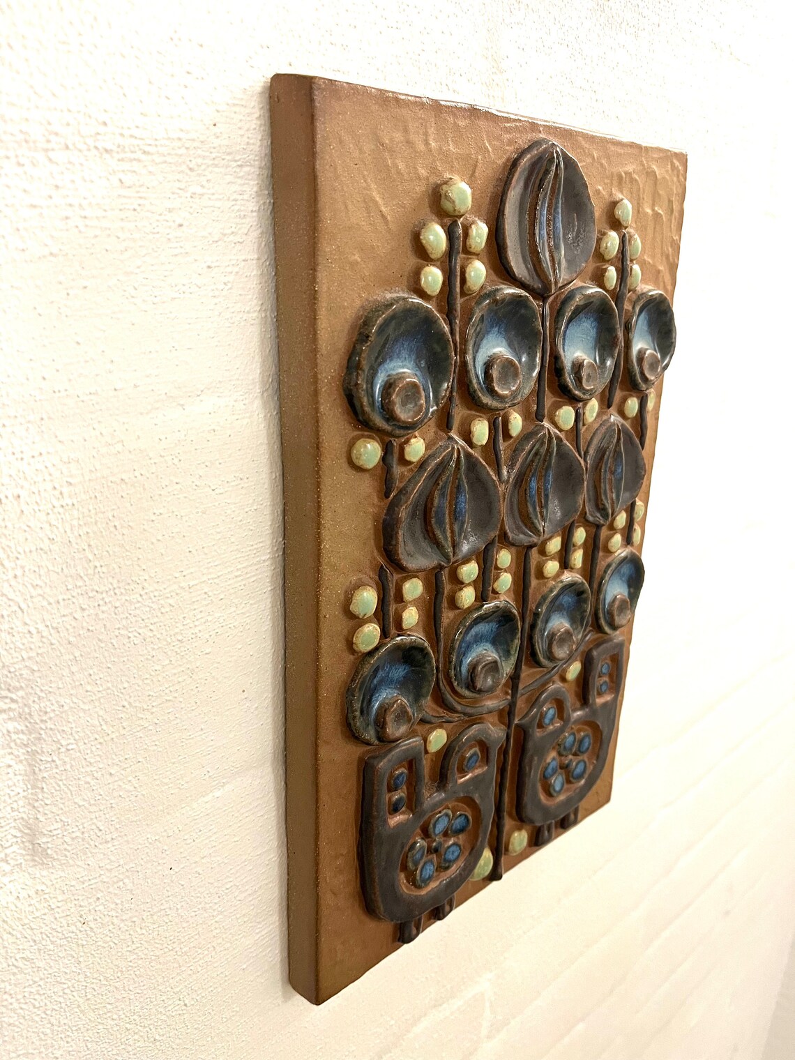 Marianne Starck Ceramic Wall Plate, Large EXTREMELY Rare Ceramic Wall ...
