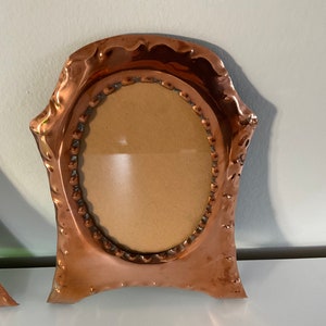 Antique Copper Art Nouveau Metal Photo Frames, Set of Two Identical ...