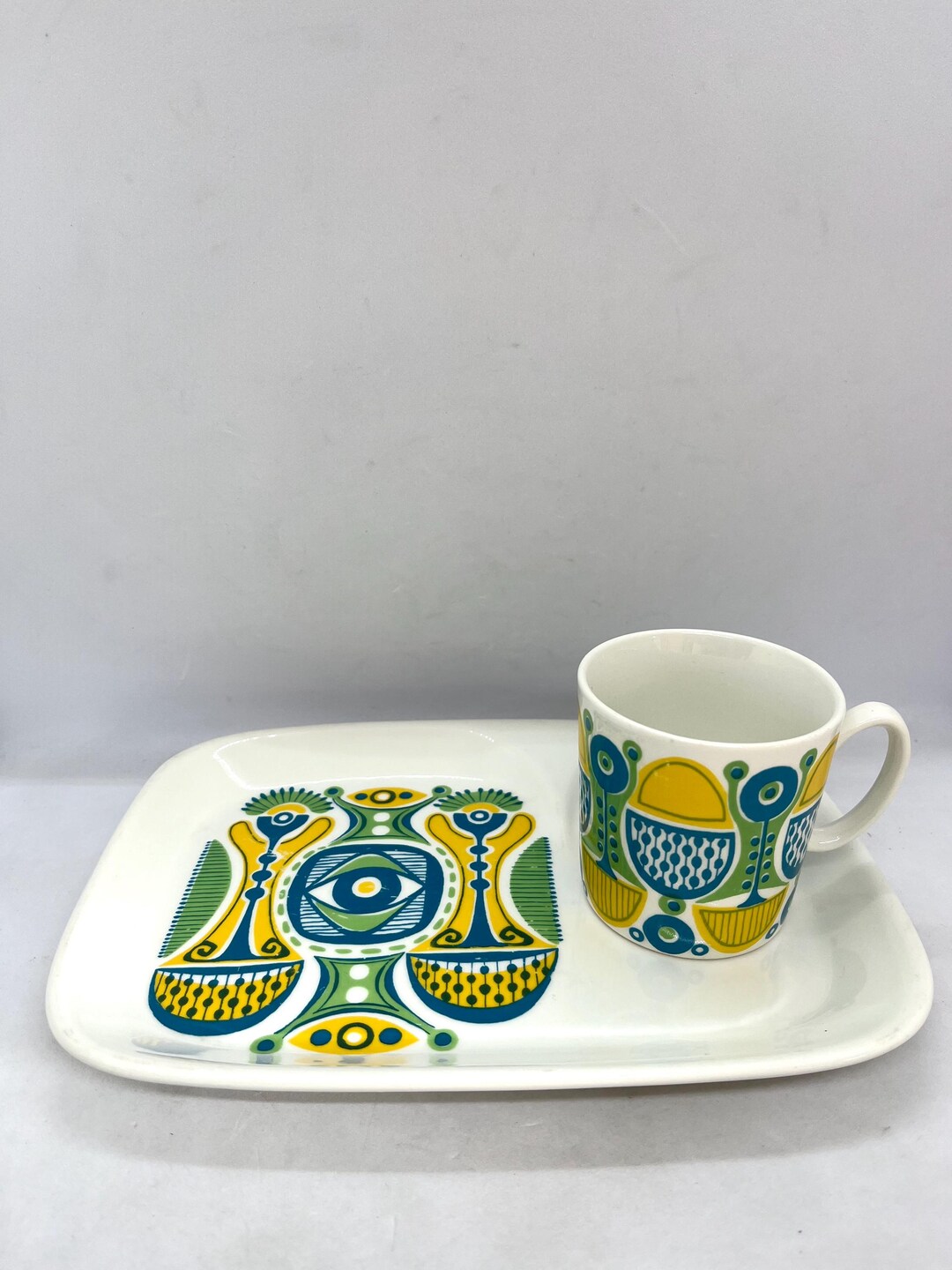 Figgjo Calypso Tv Plate and Cup Set, Breakfast / Tea Set Designed by ...