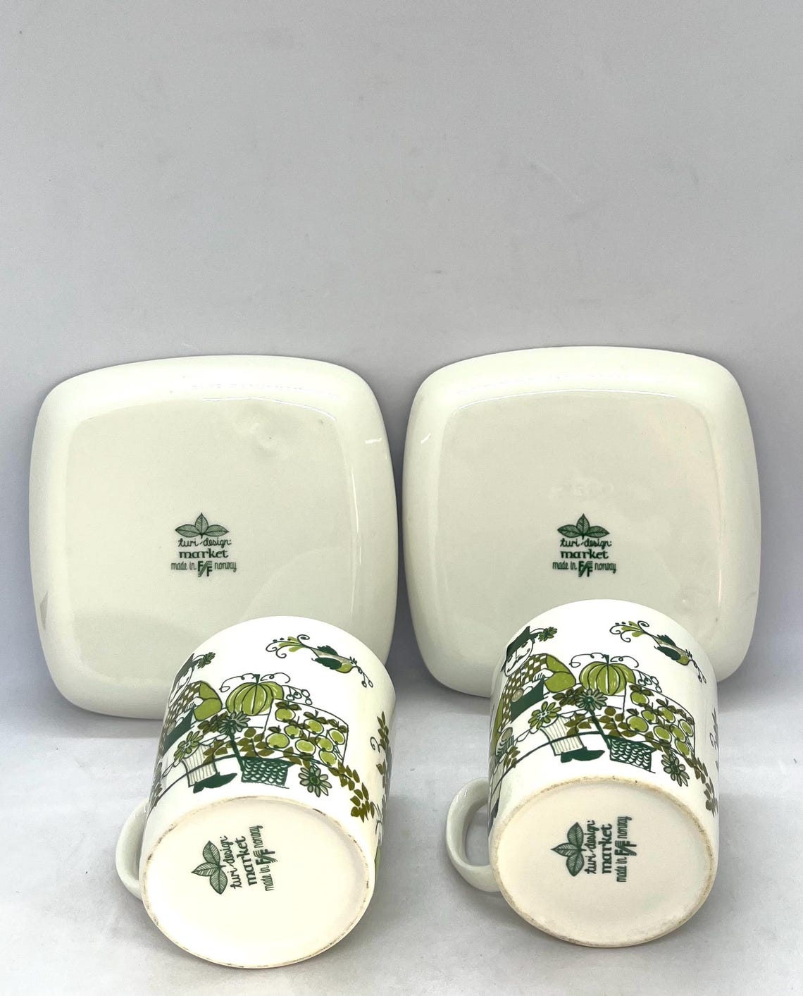 Figgjo Market Coffee Duo Sets, Mint Condition 2 X Market Coffee Cup ...