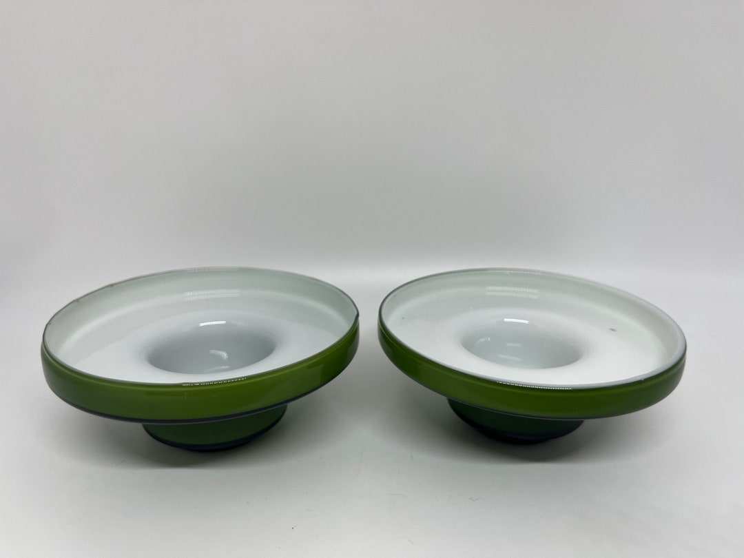 Holmegaard Palet Green, Set of Two Rare Jade Green Egg Cups in Mouth ...