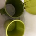 Vintage Bin, Set of Two Different Green Plastic Waste Bins, From the ...