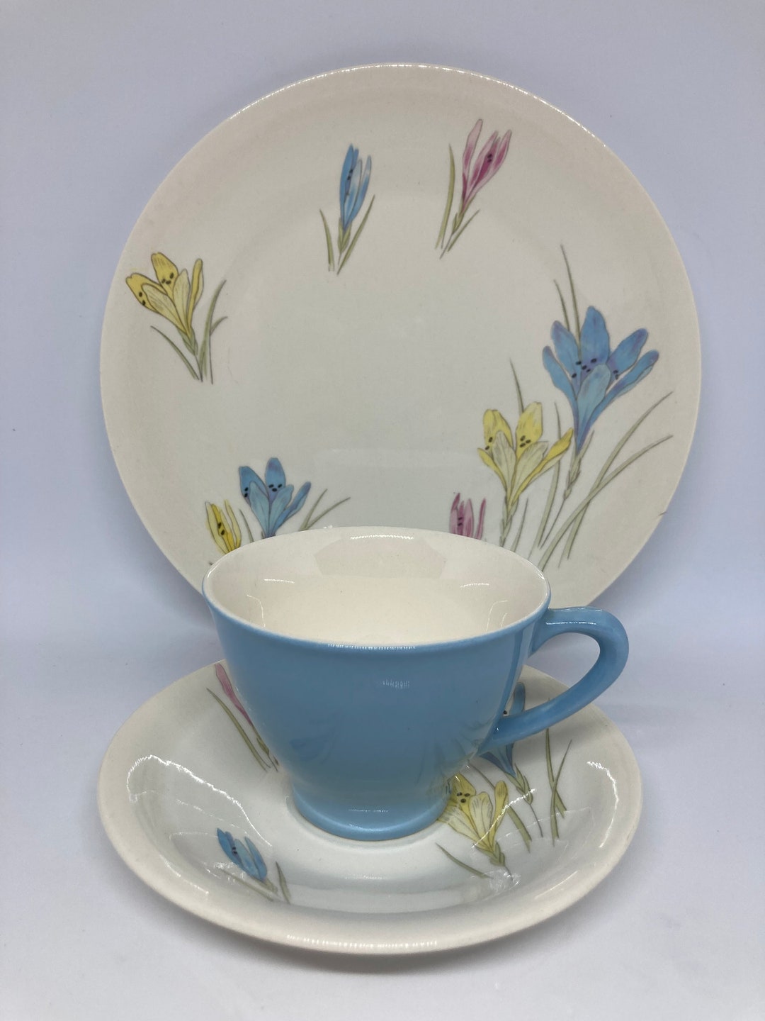 Figgjo Crocus Coffeecup Sets, RARE Coffee Cup Trio Sets, Designed by ...