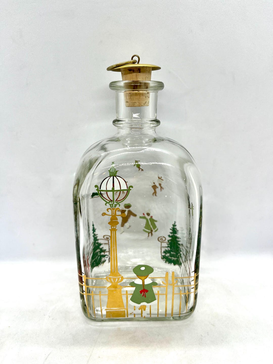 Holmegaard Christmas Bottle, 1988 Akvavit Bottle , Designed by Michael ...