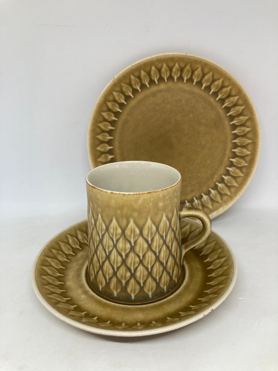 Quistgaard Relief Coffee Cup Trio Sets Kronjyden Randers - Etsy