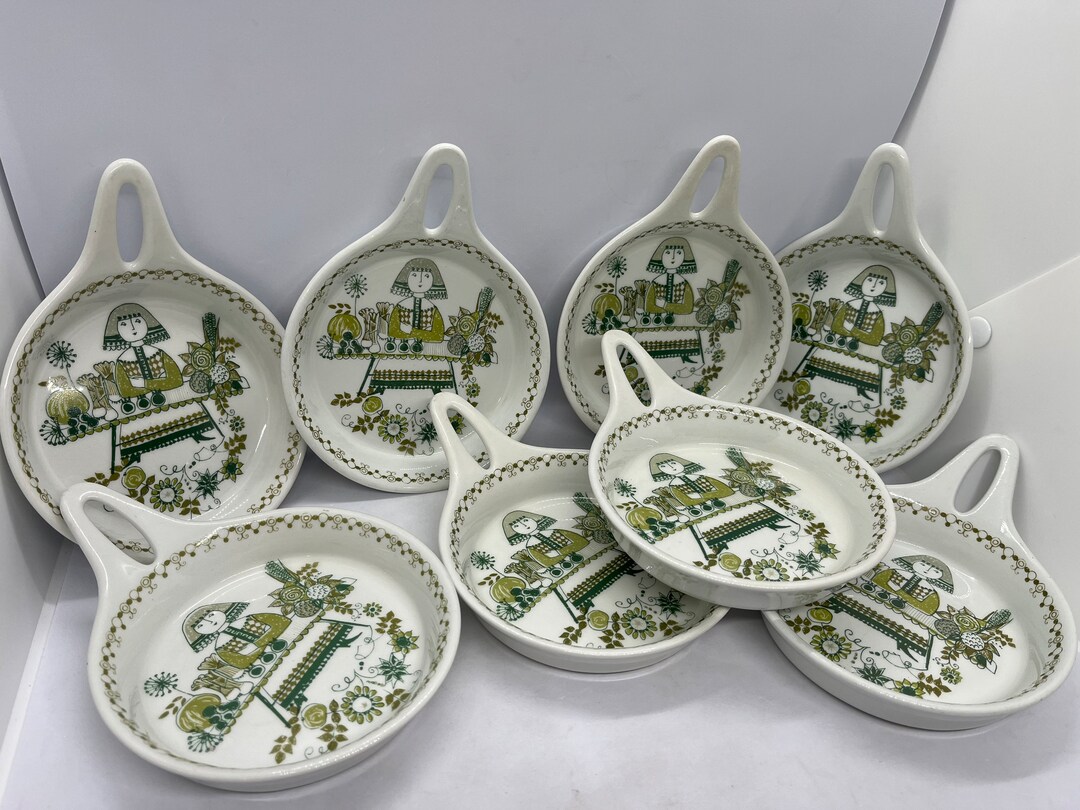 Figgjo Market Set of 8 Portion Pans for Dessert, Eggs, Cake Etc, Mint ...