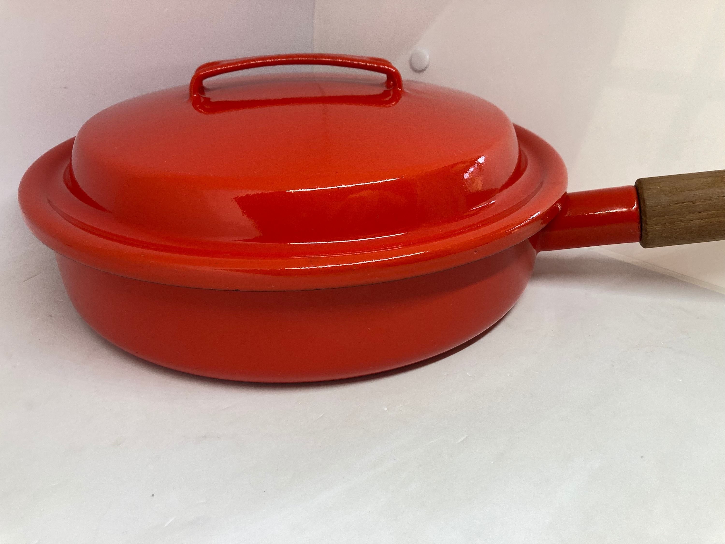 Arabia Finel Original Red Enamel Large Steel Pan With Lid - Etsy